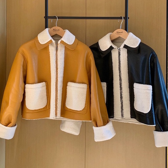 Jackets & Coats | Two Color Leather Jacket | Poshmark